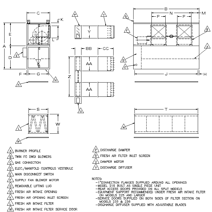 CAV V2 Vertical Unit with Side Discharge