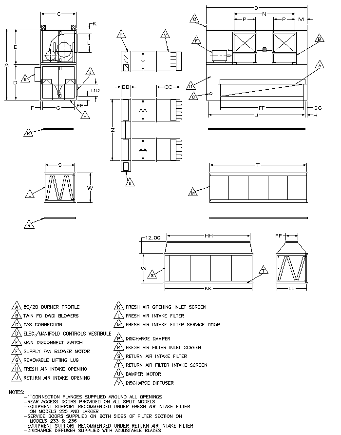 CFAM V2 Vertical Unit with Side Discharge