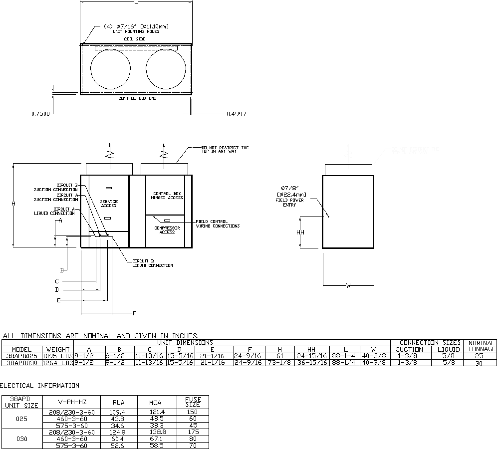 Condenser Submittal Drawing