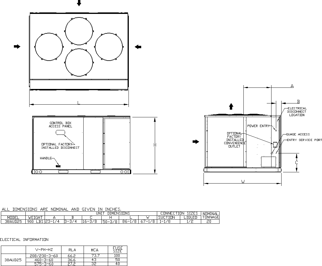 Condenser Submittal Drawing